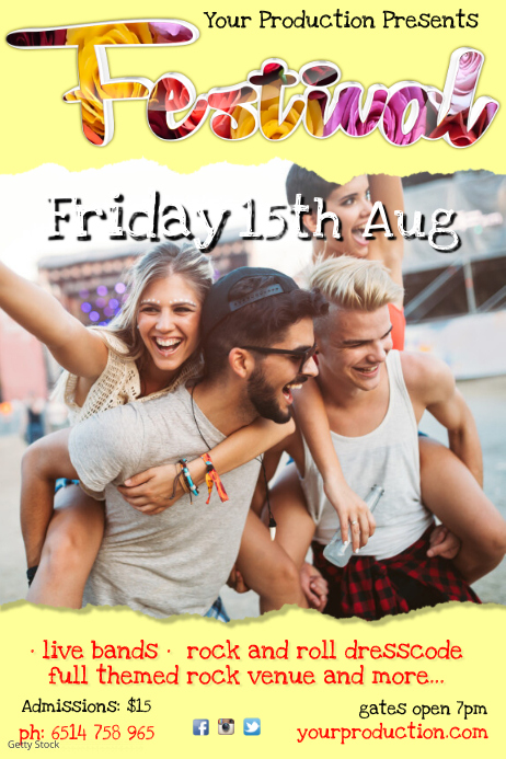 Festival Poster Template | PosterMyWall