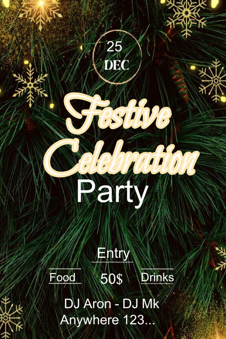 Festive celebration party poster template | PosterMyWall
