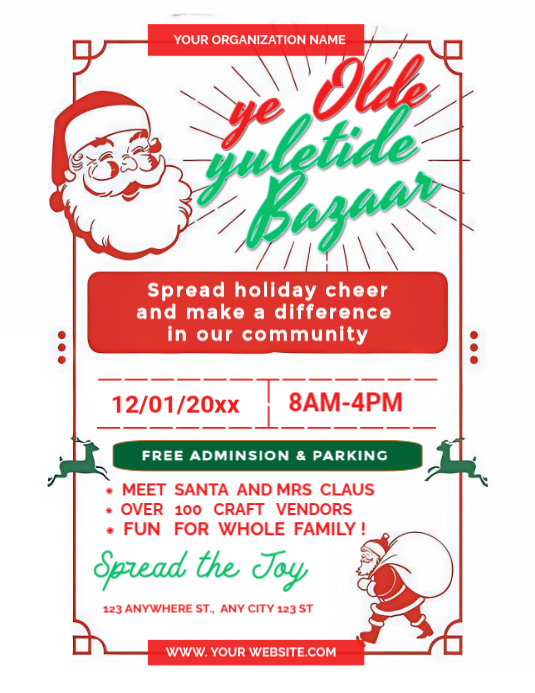 Festive Christmas Bazaar Poster Template | PosterMyWall