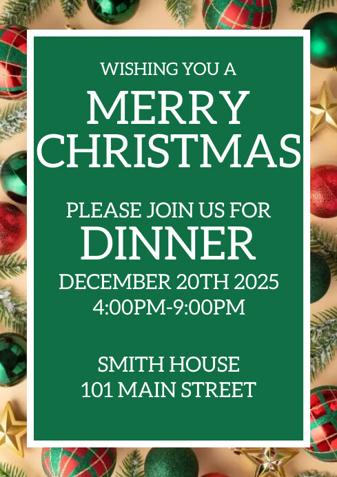 Festive Christmas Event Template | PosterMyWall