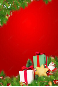 Festive Red Christmas Background Template | PosterMyWall