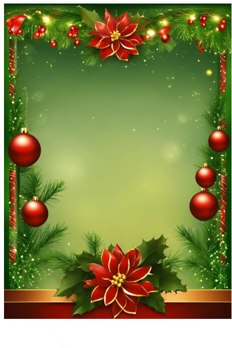 Festive Green Christmas Frame Template | PosterMyWall