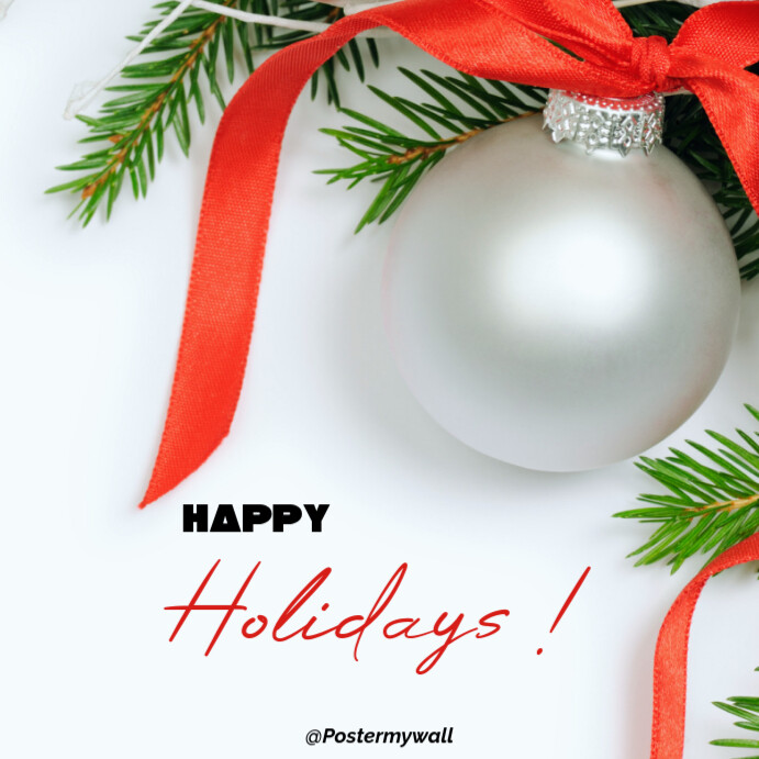 festive happy holidays design template | PosterMyWall