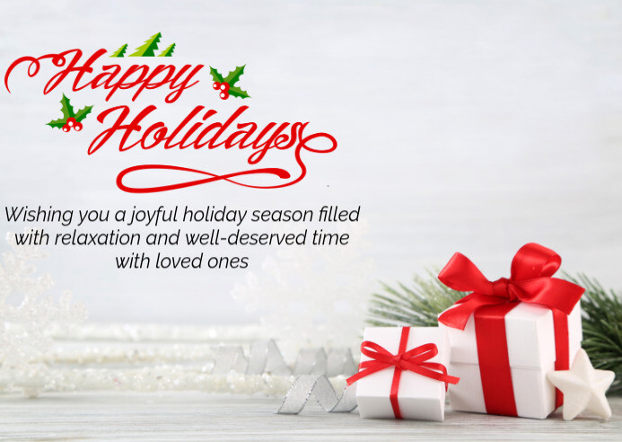 Copy of Festive Happy Holidays Postcard Design Template | PosterMyWall