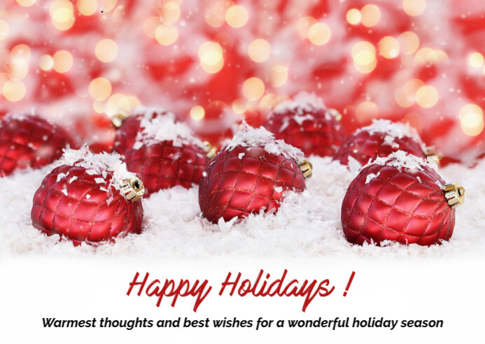 Festive Happy Holidays Postcard Template | PosterMyWall