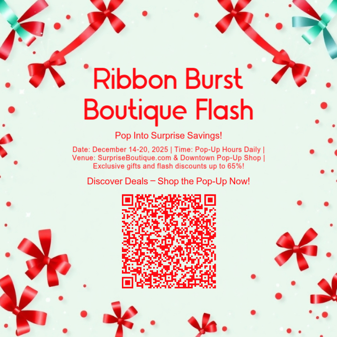 Festive Pop-Up Surprise Boutique Sale Instagram Post 2025 - Holiday ...