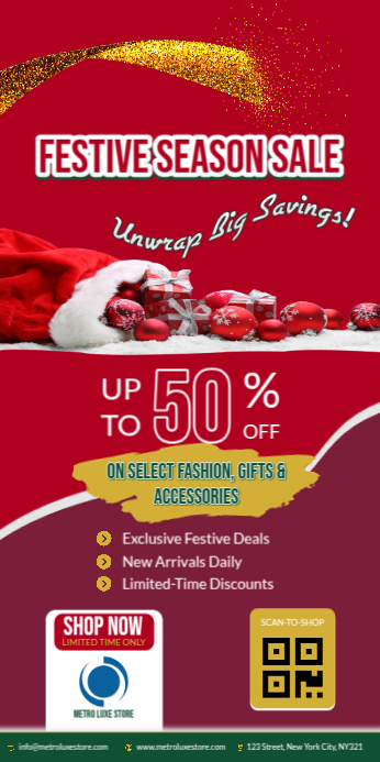 Plantilla de Festive Sale Banner Template | PosterMyWall