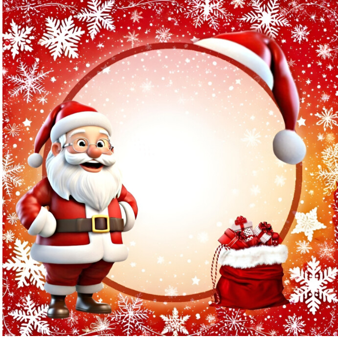 Copy of Festive Santa Claus Christmas Frame | PosterMyWall