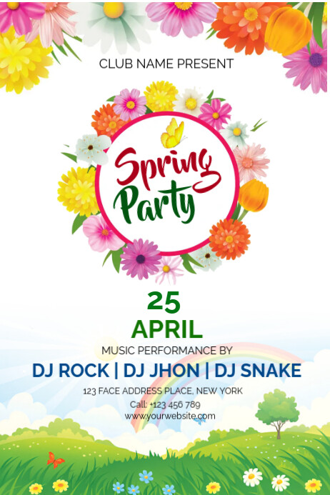 Festive Spring Festival Party Poster Template | PosterMyWall
