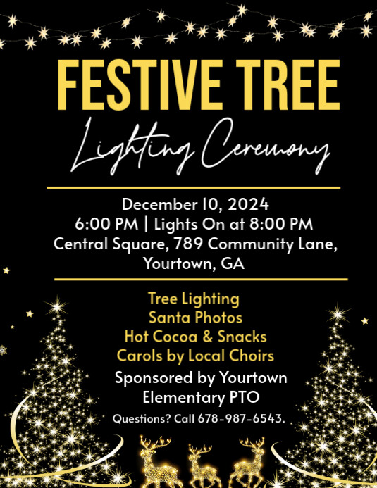 Tree Lighting Flyer Template