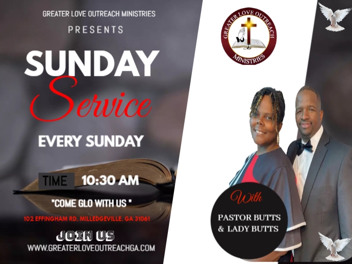 SUNDAY SERVICE POSTER | PosterMyWall