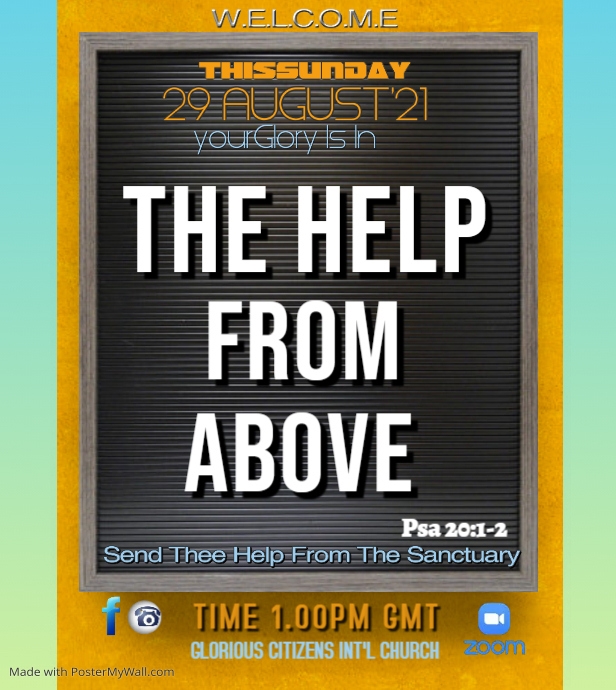 Sunday 2021-08-29. Help From Above | PosterMyWall