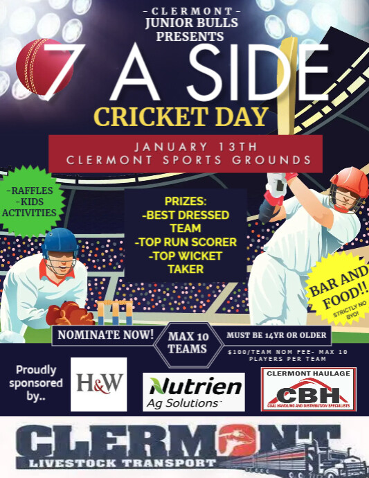 Blue Tournament Cricket Flyer | PosterMyWall