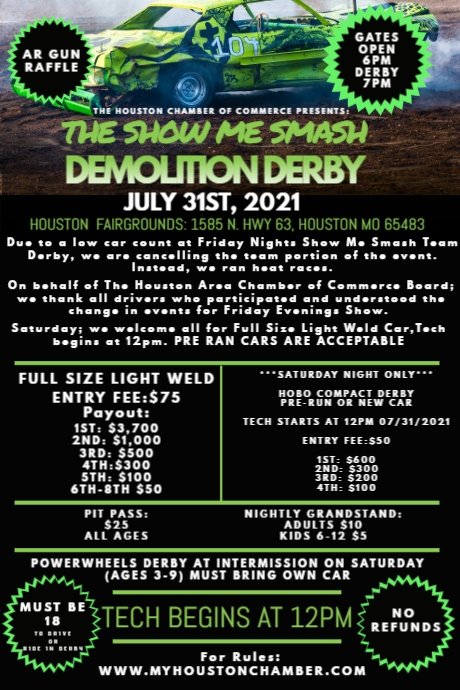Copy of Copy of Demolition Derby Poster | PosterMyWall
