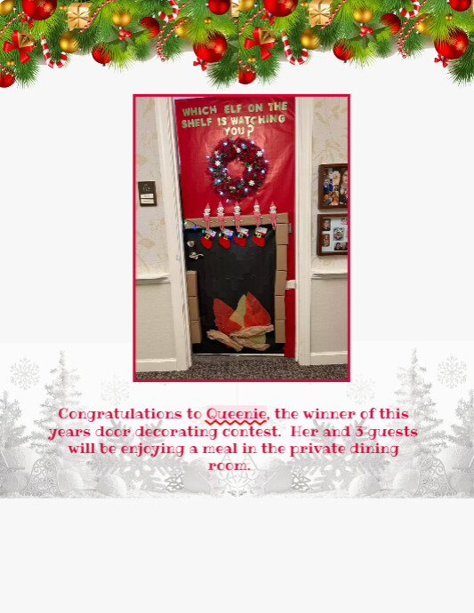 Christmas door decoration | PosterMyWall
