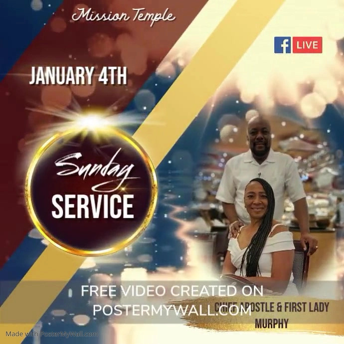 church sunday service ad social media post | PosterMyWall