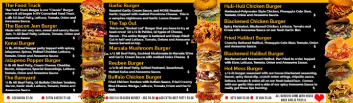 Burger Menu | PosterMyWall