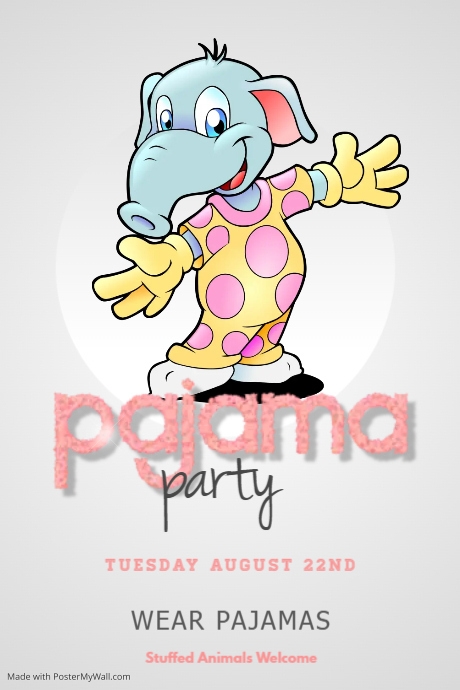 kids Pajama Party Flyer template | PosterMyWall