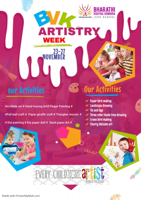 Copy of Kids Art Workshop Flyer | PosterMyWall