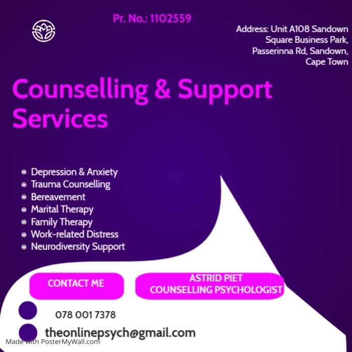 counseling & support Services instagram post | PosterMyWall