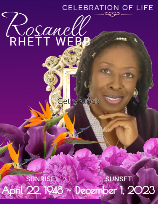 Copy of Funeral Program Cover (Rosanell Rhett Webb) | PosterMyWall
