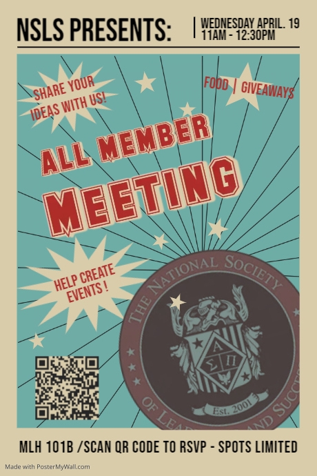 NSLS All Member Meeting | PosterMyWall