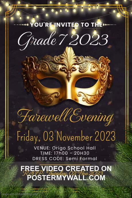 Grade 7 2023 Farewell | PosterMyWall