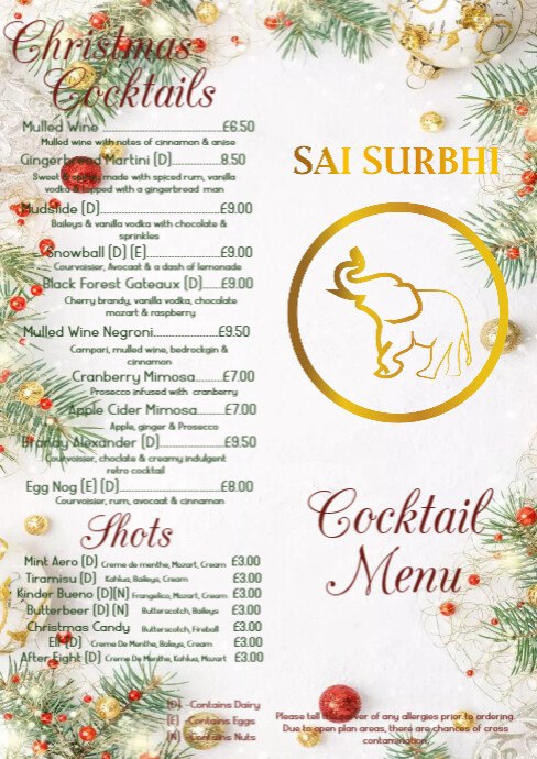 Cocktail Menu Front | PosterMyWall