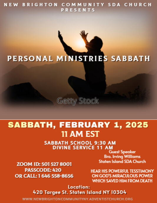 Sabbath Worship service | PosterMyWall