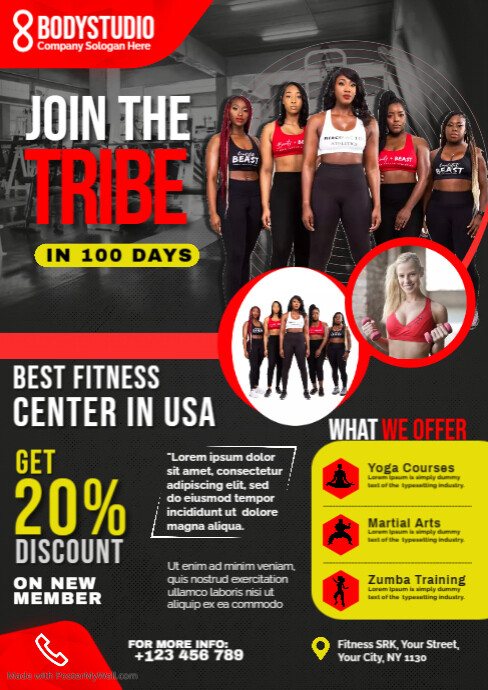 Fitness | Gym | Sports Center Advert | PosterMyWall