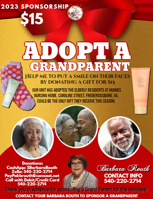 Copy of Copy of Copy of Copy of Adopt a Grandparent Fundraiser Flyer ...