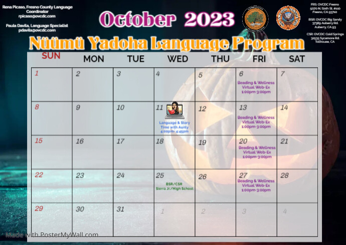 Copy of Printable calendar template 2023 october | PosterMyWall