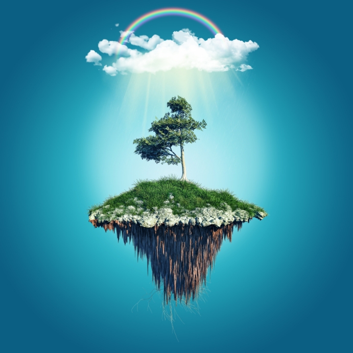 Fictitious floating island design Template | PosterMyWall