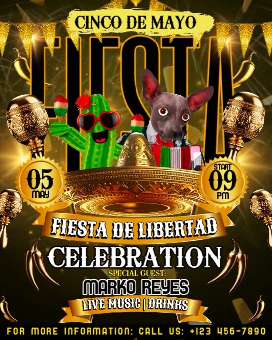 Fiesta de Libertad: Cinco de Mayo Showdown Template | PosterMyWall