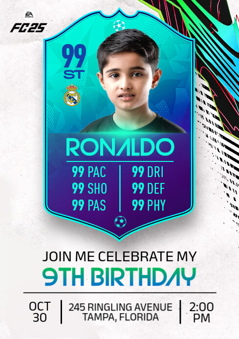 fifa card birthday Template | PosterMyWall