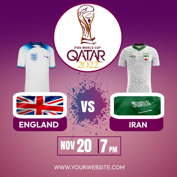 fifa qatar 2022 game schedule flyer template | PosterMyWall