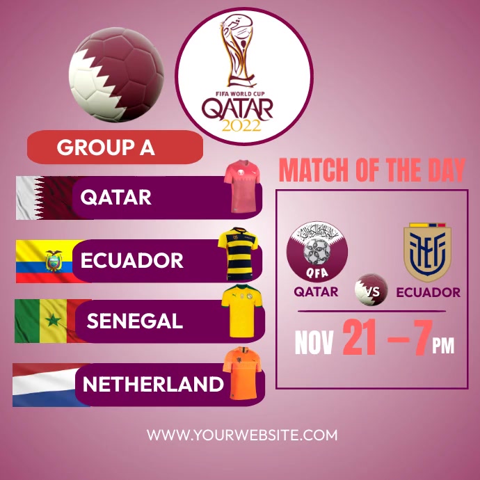 fifa qatar 2022 game schedule flyer template | PosterMyWall