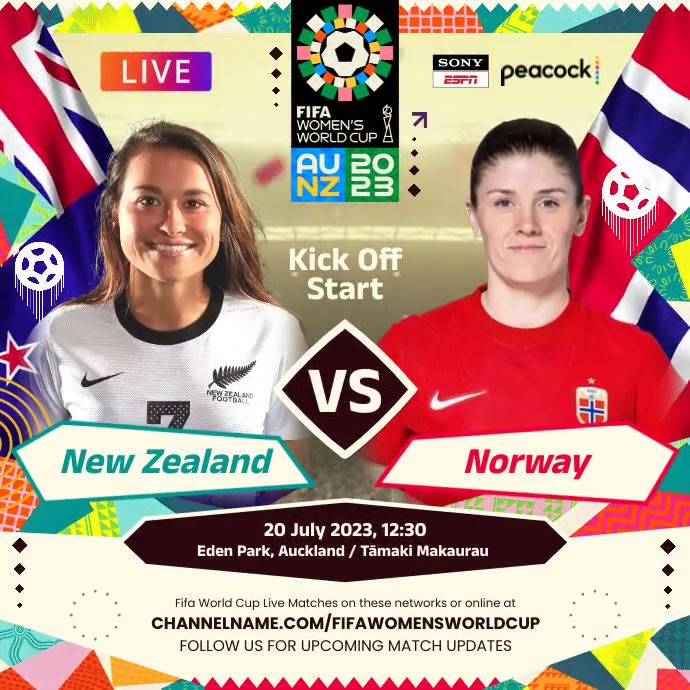 Copy of FIFA Women's World Cup Match Post Template | PosterMyWall