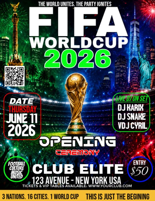 Fifa World Cup Opening Ceremony Template | PosterMyWall