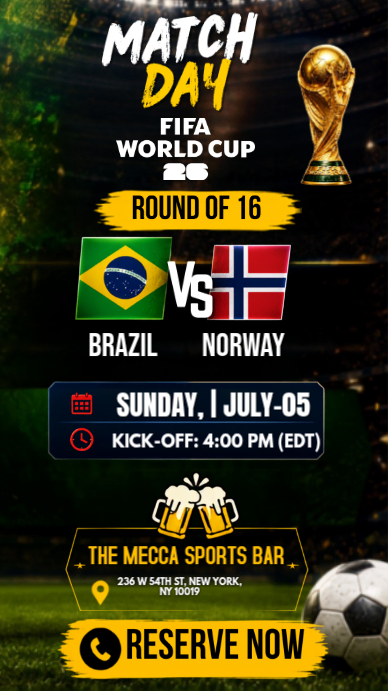 Fifa World Cup Match Day Template | PosterMyWall