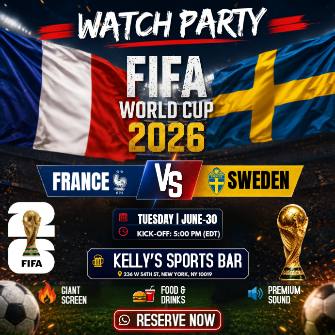 Fifa World Cup Watch Party Template | PosterMyWall