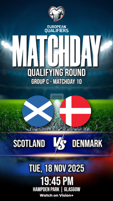 FIFA World Cup 26™ UEFA Qualifiers SCOTLAND VS DENMARK Template ...