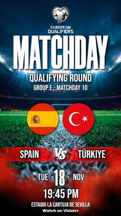 Modèle FIFA World Cup 26™ UEFA Qualifiers SPAIN VS TURKIYE | PosterMyWall