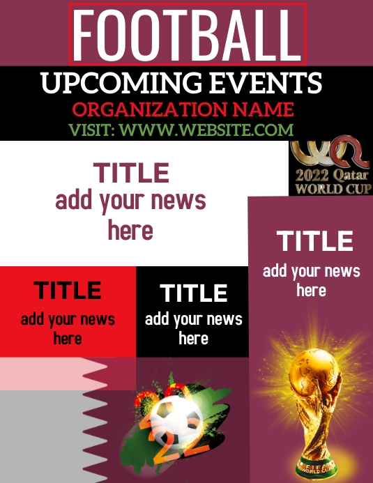 FIFA world cup newsletter poster Template | PosterMyWall