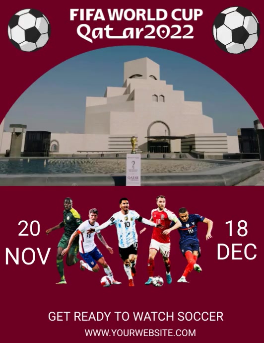 FIFA WORLD CUP QATAR 2022 ANNOUNCEMENT VIDEO Template | PosterMyWall