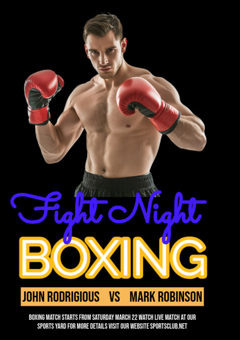 Plantilla de fight boxing | PosterMyWall