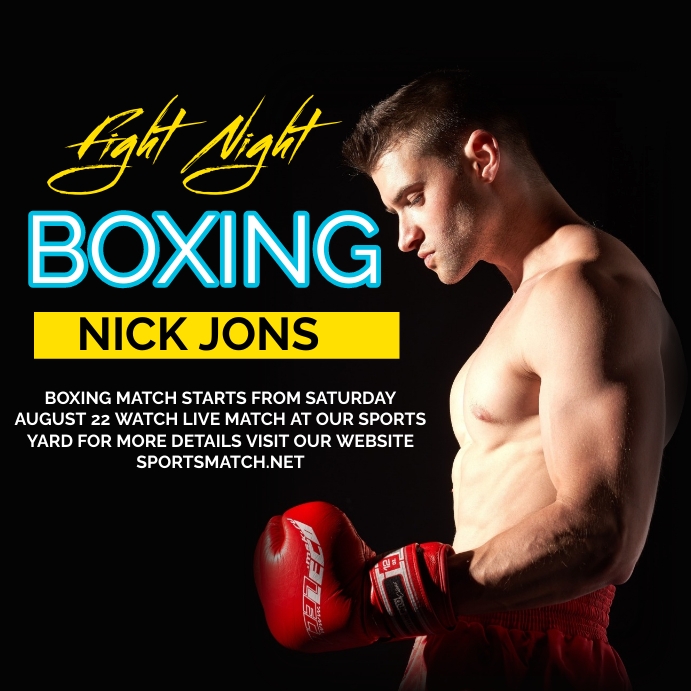 fight night boxing Template | PosterMyWall