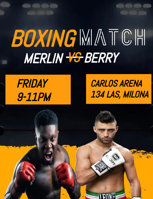 Fight night Template | PosterMyWall