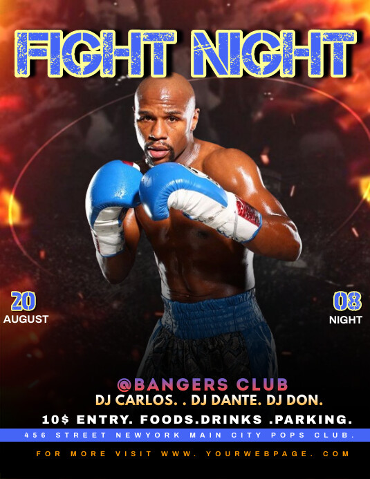 fight night template | PosterMyWall