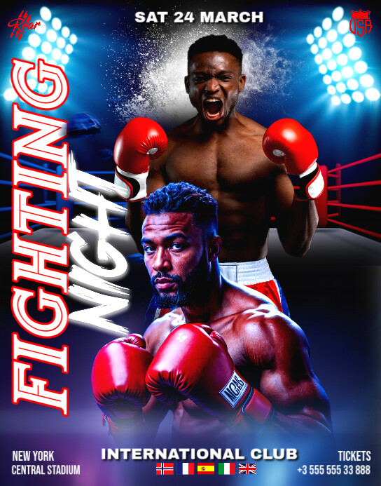 Fighting Night Poster Template | PosterMyWall